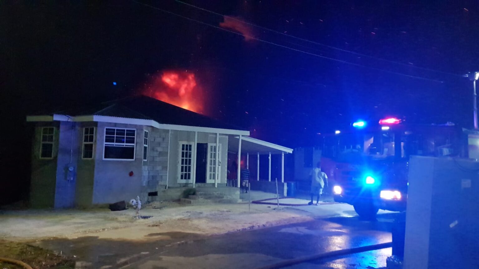 Fire officers battle blaze at the Crane Hotel - Barbados Today