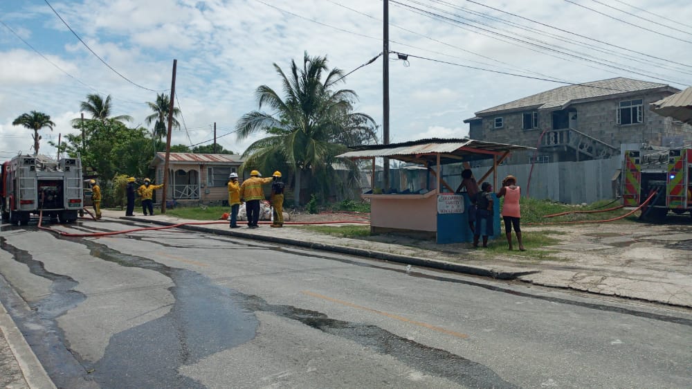 Fire destroys house at President Kennedy Drive - Barbados Today
