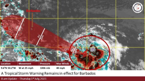 Tropical Storm Warning remains in effect for Barbados - Barbados Today