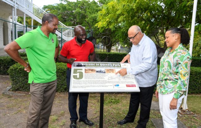 Queen’s Park gets new signage courtesy CIBC First Caribbean - Barbados ...