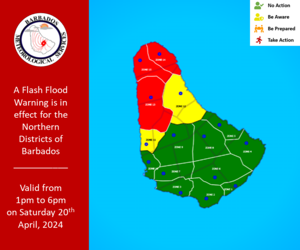 Flash flood warning in effect for northwestern districts - Barbados Today