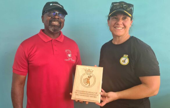 Canadian navy volunteers spruce up Hilda Skeene Primary - Barbados Today