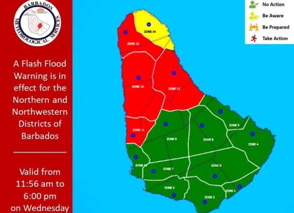A Flash-Flood watch has been upgraded to a warning for Barbados ...