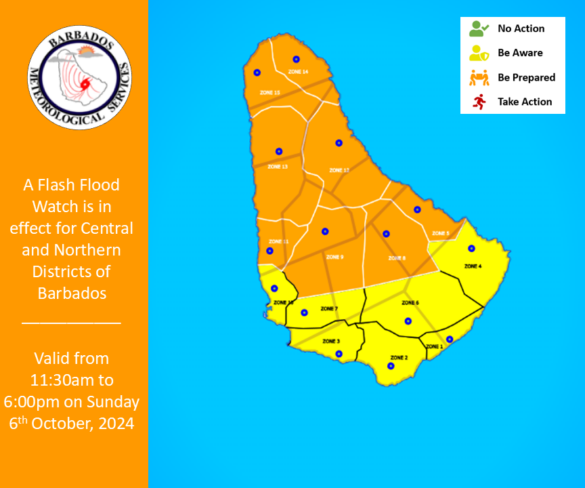 Flash flood watch issued for northern and central districts - Barbados ...