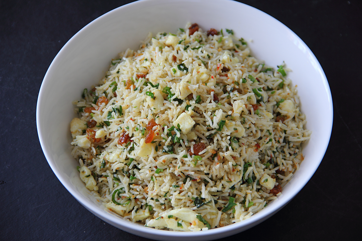 Easter Recipe Special: Scallion-Cilantro Fried Rice with Golden Raisins ...