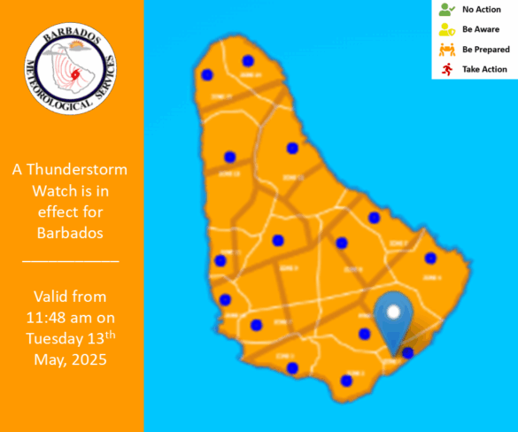 Severe thunderstorm watch issued for Barbados - Barbados Today