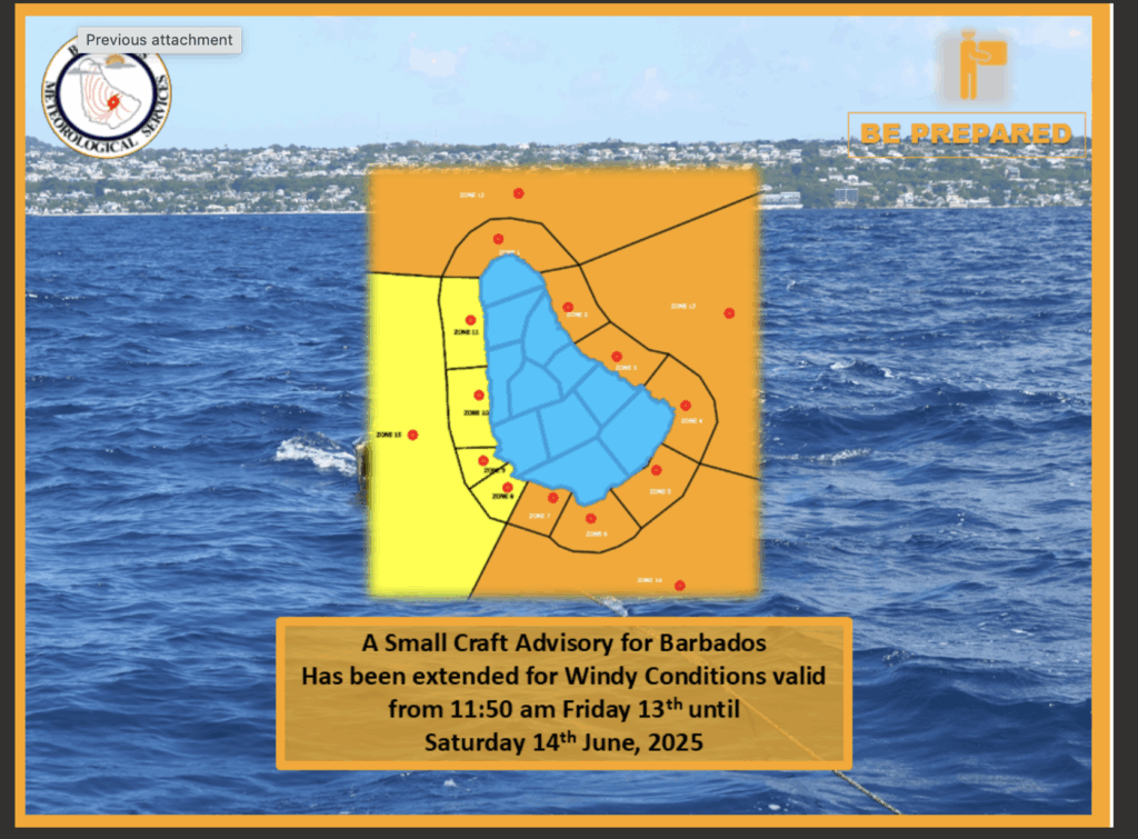 Small craft advisory extended as windy conditions persist - Barbados Today