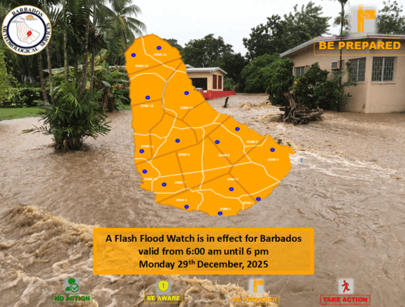 Flash-flood watch in effect across Barbados - Barbados Today