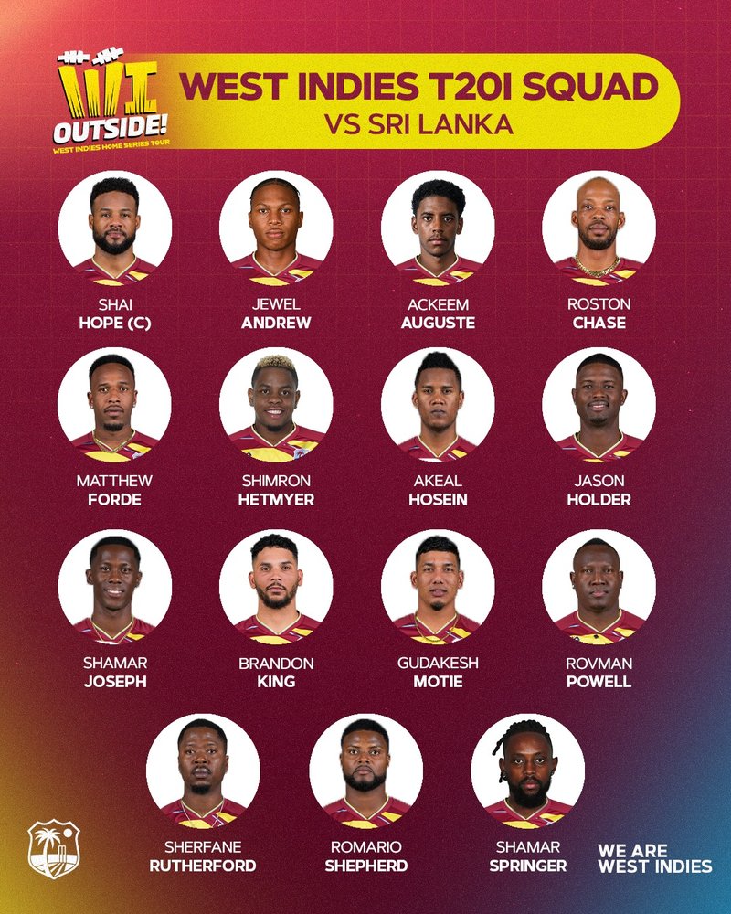 CWI names squad for T20 Series against Sri Lanka - Barbados Today